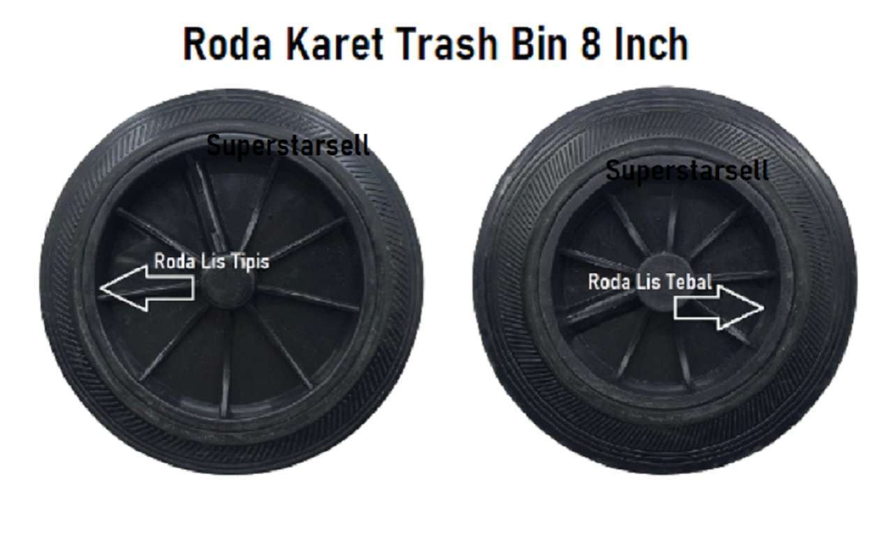 Promo Roda 8inch Roda Karet Trash Bin 8 Inch Roda 276 Roda Tempat Tong ...