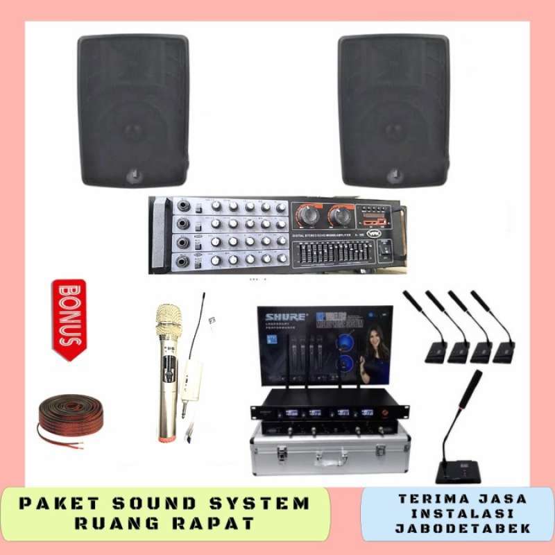Promo Paket Sound System Ruang Rapat Murah 5 Mic Wirelesss Diskon 2% di ...