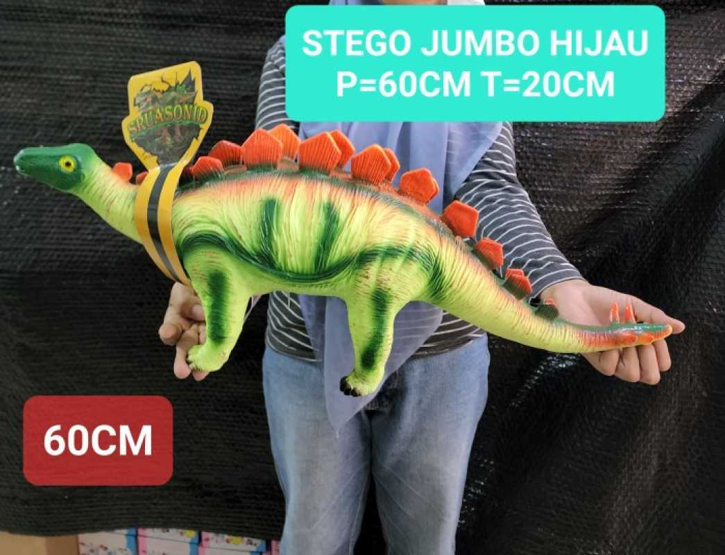 Promo MAINAN DINOSAURUS STEGOSAURUS SUPER JUMBO BESAR BONEKA DINO KARET ...