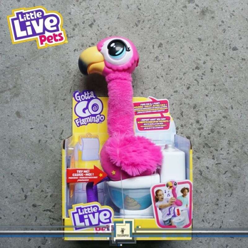Promo Little Live Pets Gotta Go Flamingo Interactive Plush Toy bisa ...