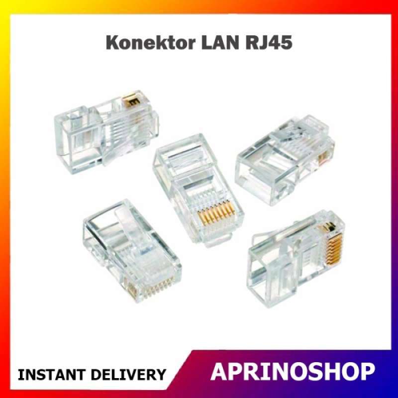 Jual Konektor RJ45 LAN Connector RJ45 Kepala Kabel UTP LAN RJ45 di Seller Aprinoshop - Suka ...