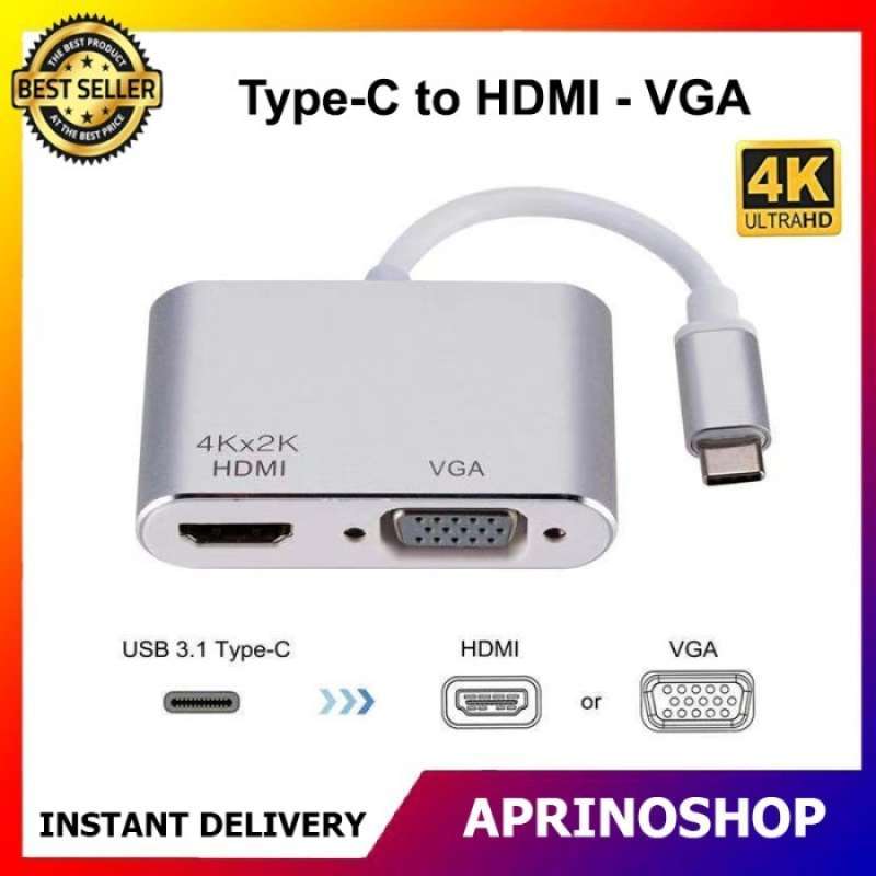 Jual Konektor Type C Ke Hdmi Dan Vga Original Murah - Harga Diskon Juni ...