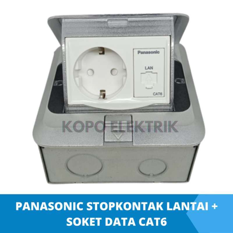 Jual Panasonic Stopkontak lantai + soket data cat6 di Seller Kopo ...