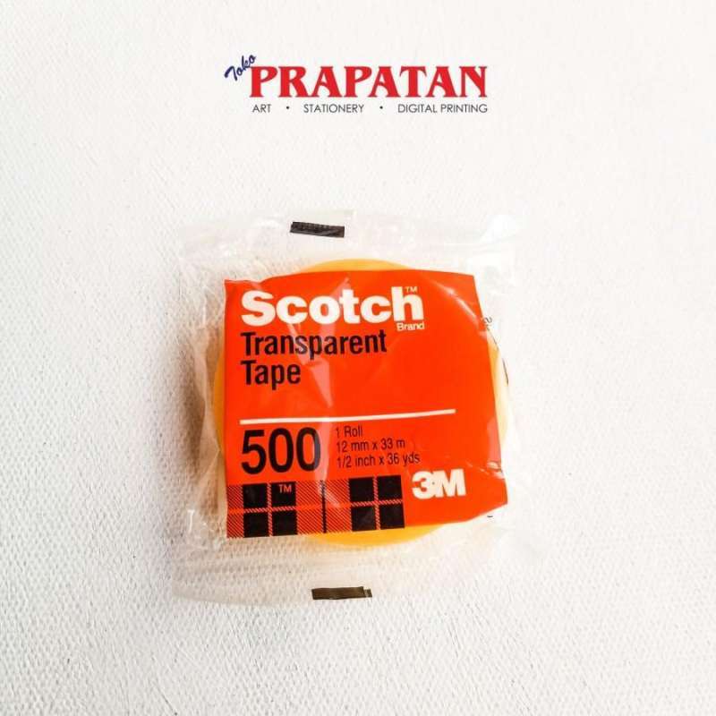 Jual Scotch Transparent Tape 500 12mm X 3m / Isolasi Bening / Selotip ...
