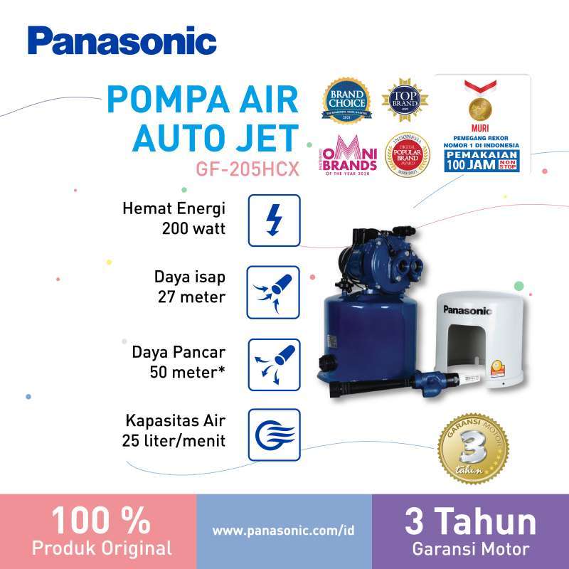 Promo Panasonic GF-205HCX-P - Pompa Sumur Dalam Otomatis / Auto Jet ...