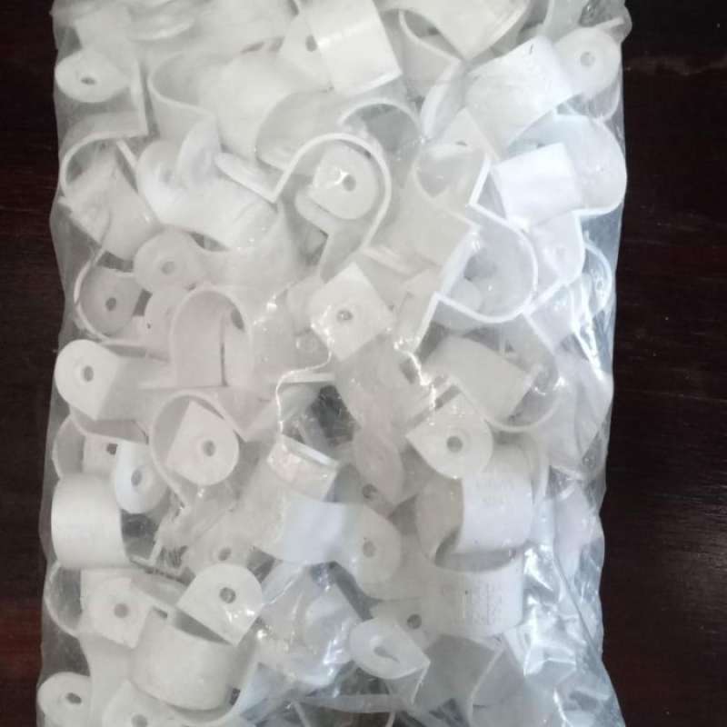 Jual Klem Omega Pipa Pvc 20mm Boss /klem Pipa Omega Conduit 20mm Putih ...