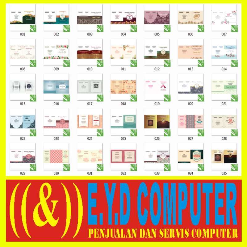 Jual Desain Undangan Kotak Persegi Koleksi Template Design Grafis Album ...
