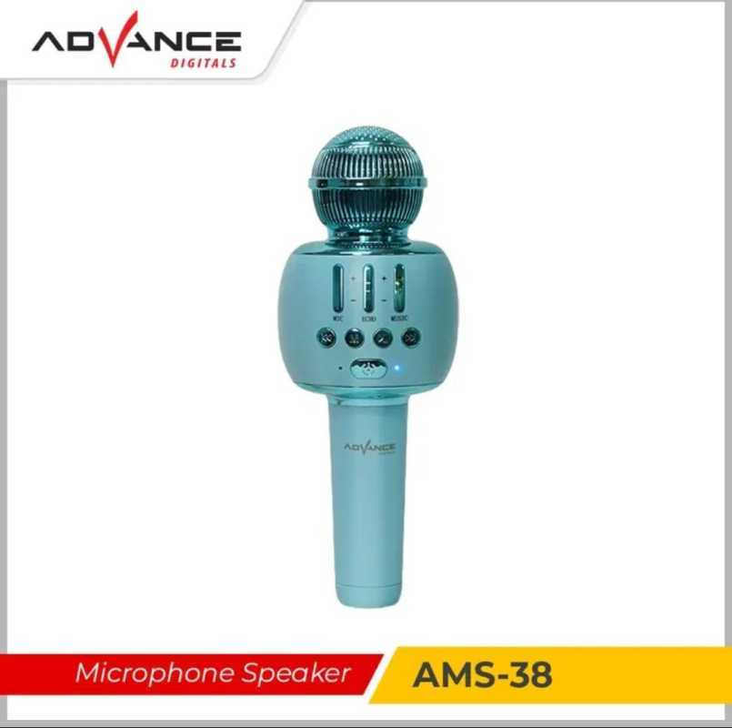Jual Advance Microphone Bluetooth Karaoke Mic Ams38 Bluetooth Speaker ...