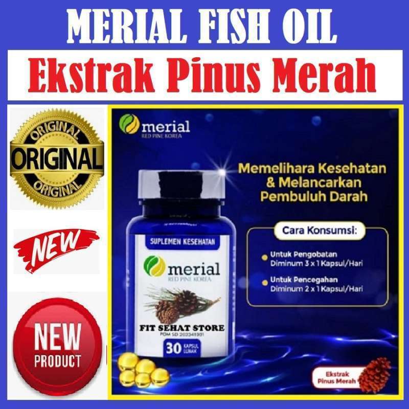 Promo ORIGINAL 100% Merial Fish Oil Suplemen Minyak Ikan Ekstrak Red ...