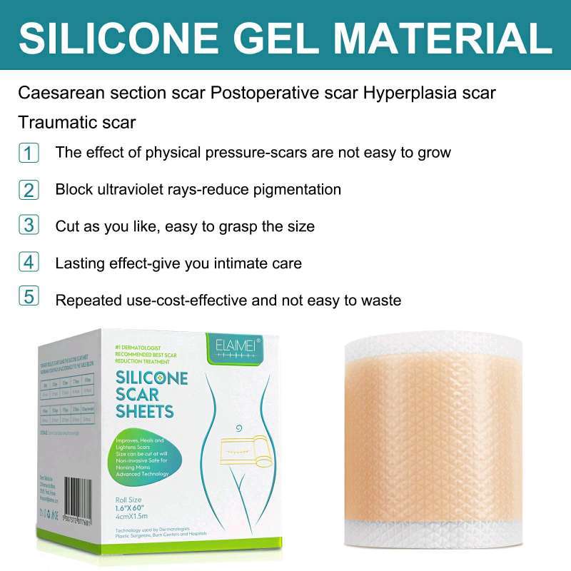 Jual Silicone Scar Sheet ELAIMEI Plester Silikon penghilang bekas luka ...