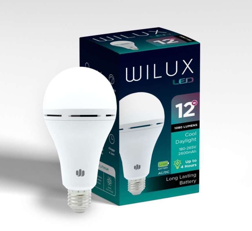 Promo Wilux - Lampu Emergency Led Ac/dc - 12 Watt - Cahaya Putih 6500k ...