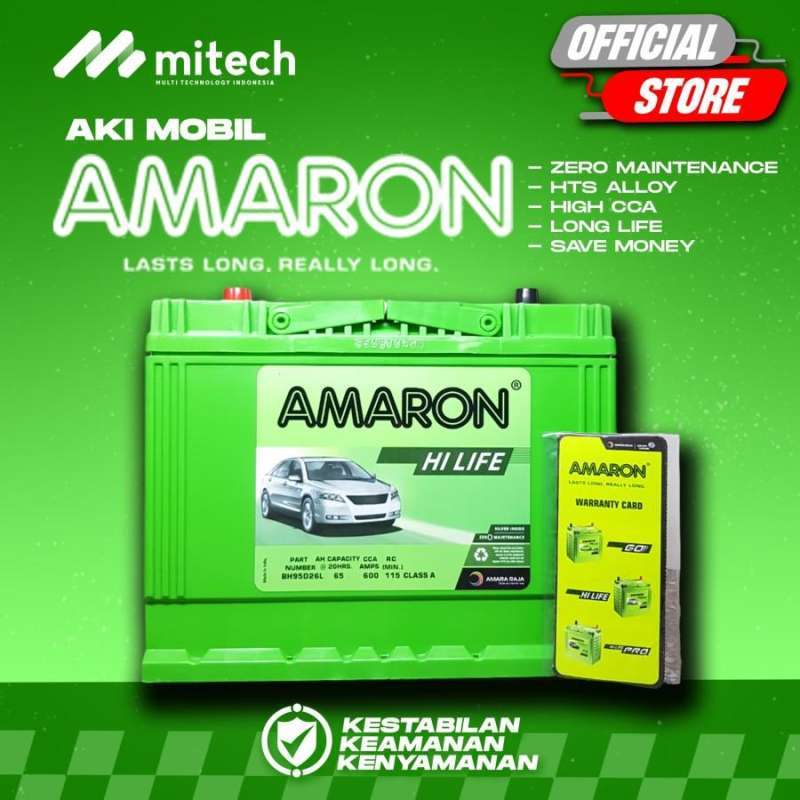 Jual Aki Mobil Amaron HI-LIFE 95D26L / NS70L Aki Kering 12V / 65Ah di ...