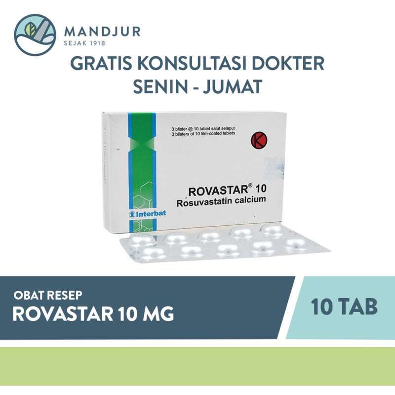 Jual Rovastar 10 mg 10 Tablet di Seller Apotek Mandjur Official Store ...