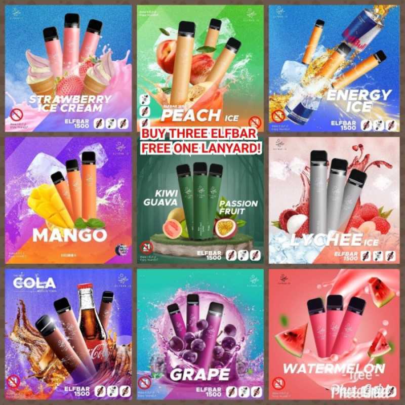 Promo Elfbar Elf Bar 1500 Puffs Energy Ice Disposable Diskon 31% di ...
