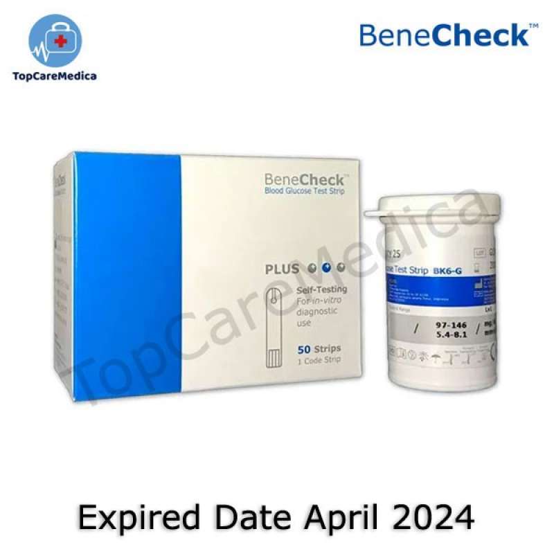 Jual Benecheck Plus Test Strip Gula Darah (glukosa) (50pcs) Di Seller ...
