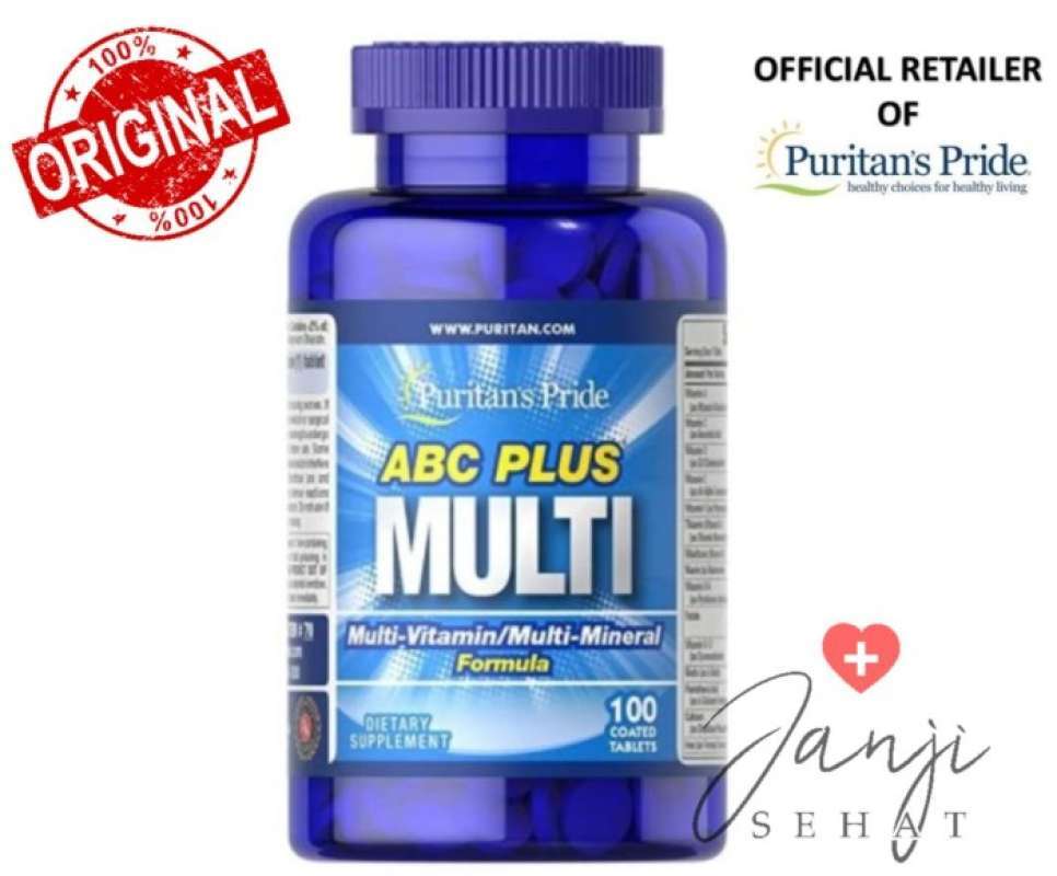 Promo Puritan Pride Abc Plus Multi Vitamin And Mineral - 100 Caplets ...