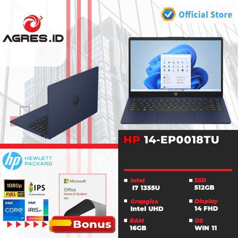 Jual Hp 14-ep0018tu - I7 1355u 16gb 512ssd Irisxe Win11 Ohs 14.0 Fhd ...