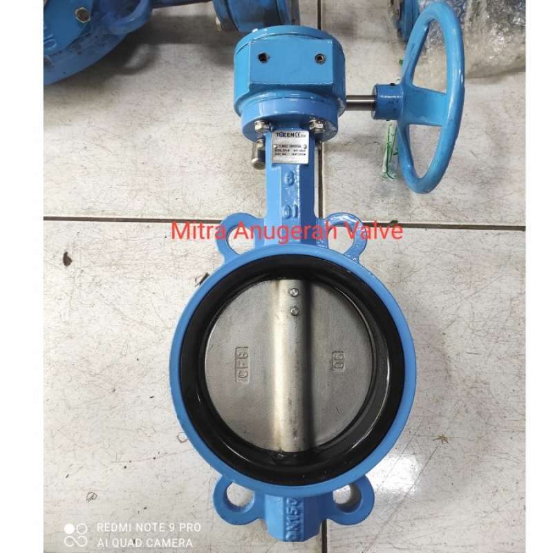 Promo Butterfly Valve Gear Operated TOZEN Cast iron Jis 10K 3inch DN80 ...