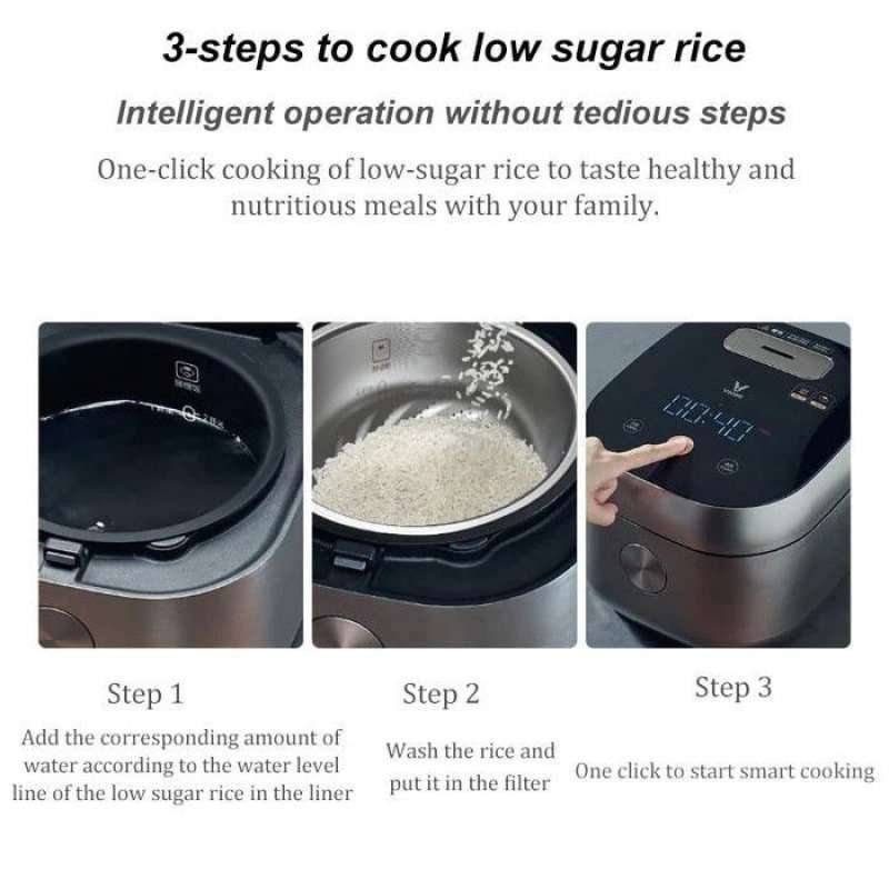 Promo Rice Cooker Rendah Gula 3L MI Mijia Viomi Internet IH Low Sugar ...