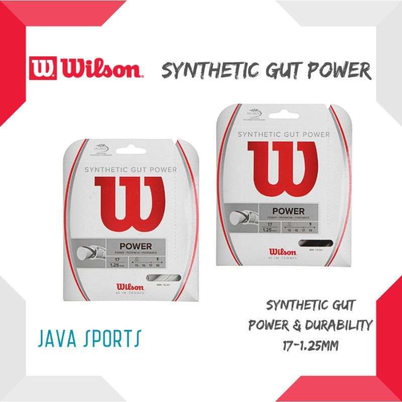 Promo Senar Raket Tenis Wilson Synthetic Gut Power |synthetic Gut ...