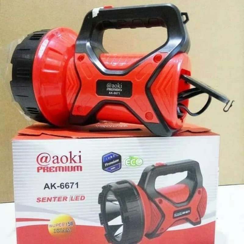 Promo Senter LED Besar Jumbo Aoki - Senter Satpam Sekurity Hansip ...