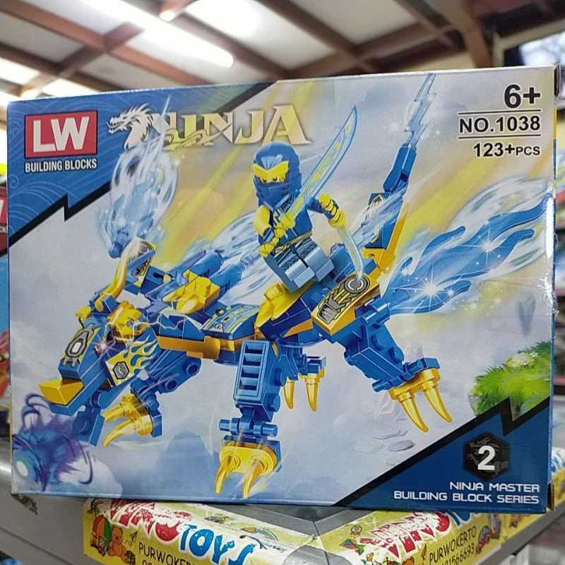 Jual Mainan Balok Brick Ninja Naga Motor Robot Dragon Ninjago Kai Jay ...
