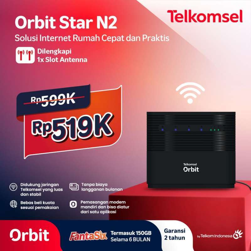 Promo Telkomsel Orbit Star N2 Modem Wifi 4G High Speed Diskon 13% di ...