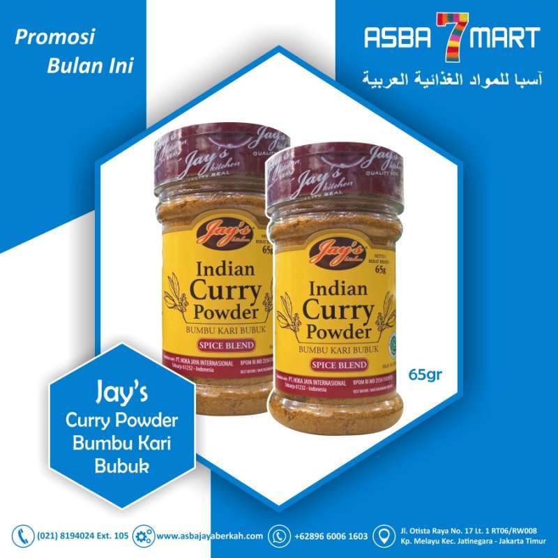 Jual Jays Indian Curry Powder 65gr Di Seller Toko Asba7 - Bidaracina ...