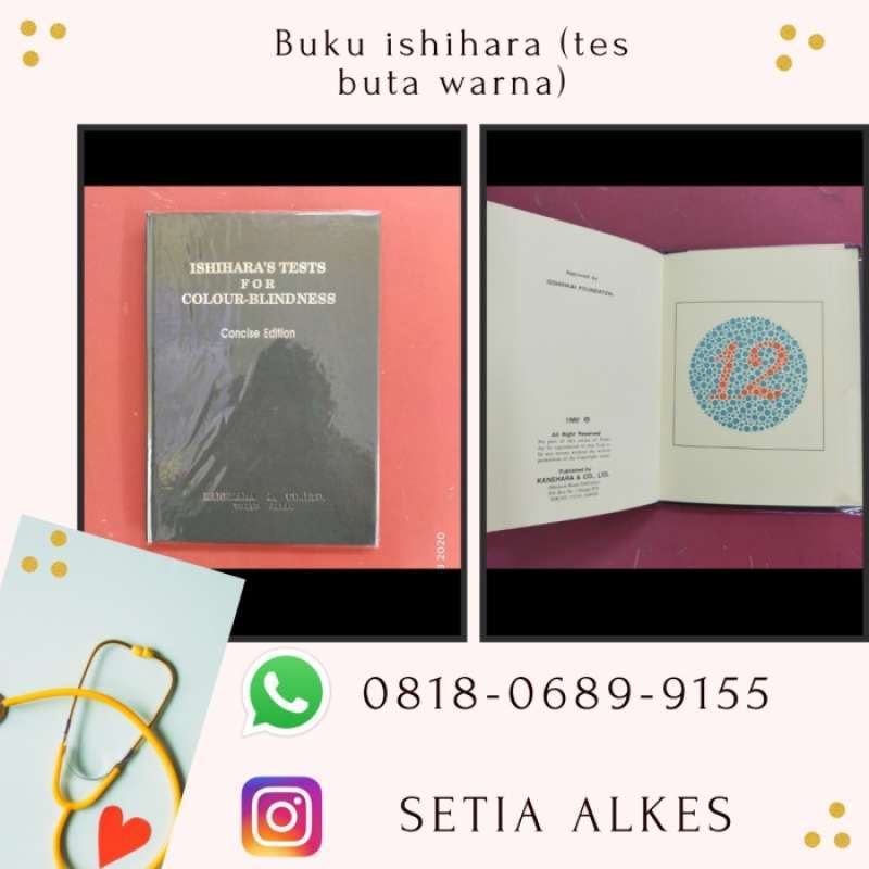 Promo Buku Ishihara/Buku Isihara/Buku Tes Buta Warna/Cek Buta Warna ...