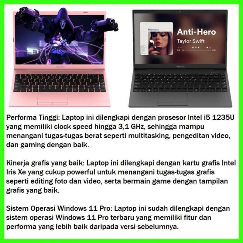 Jual Laptop Kerja Axioo Mybook Z10 Metal Intel Core I5 1235u 8gb 14 ...
