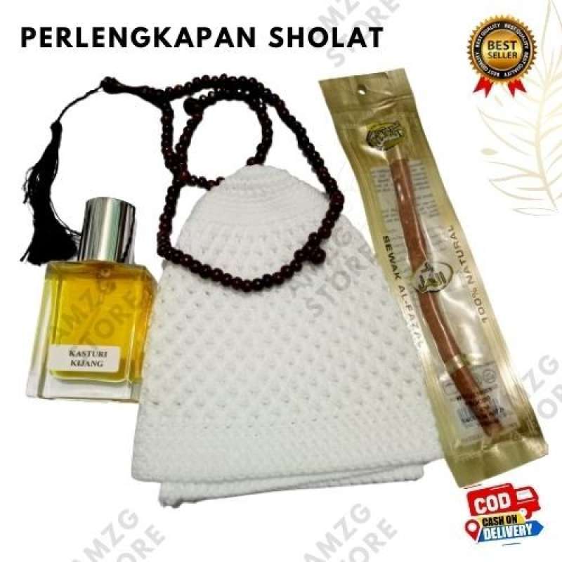 Promo Paket Perlengkapan Sholat Pria Parfum Kasturi Peci Tasbih Siwak ...