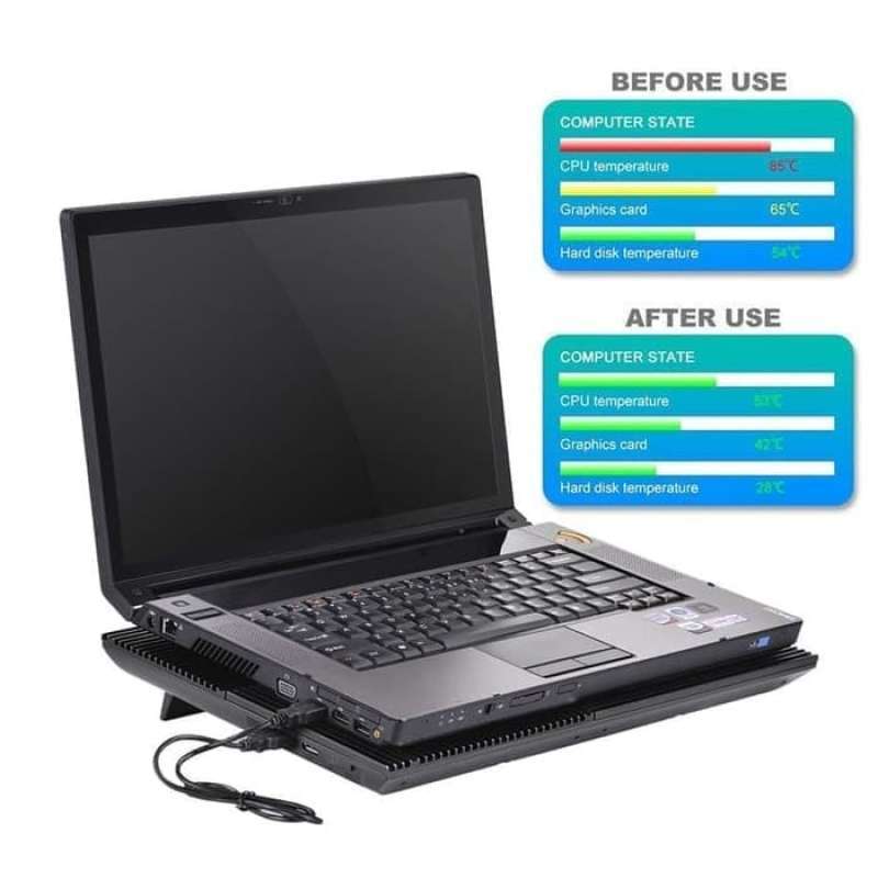 Promo Notebook Cooler 4 Fan DeepCool MultiCore X8 14inch 17inch Cooling ...