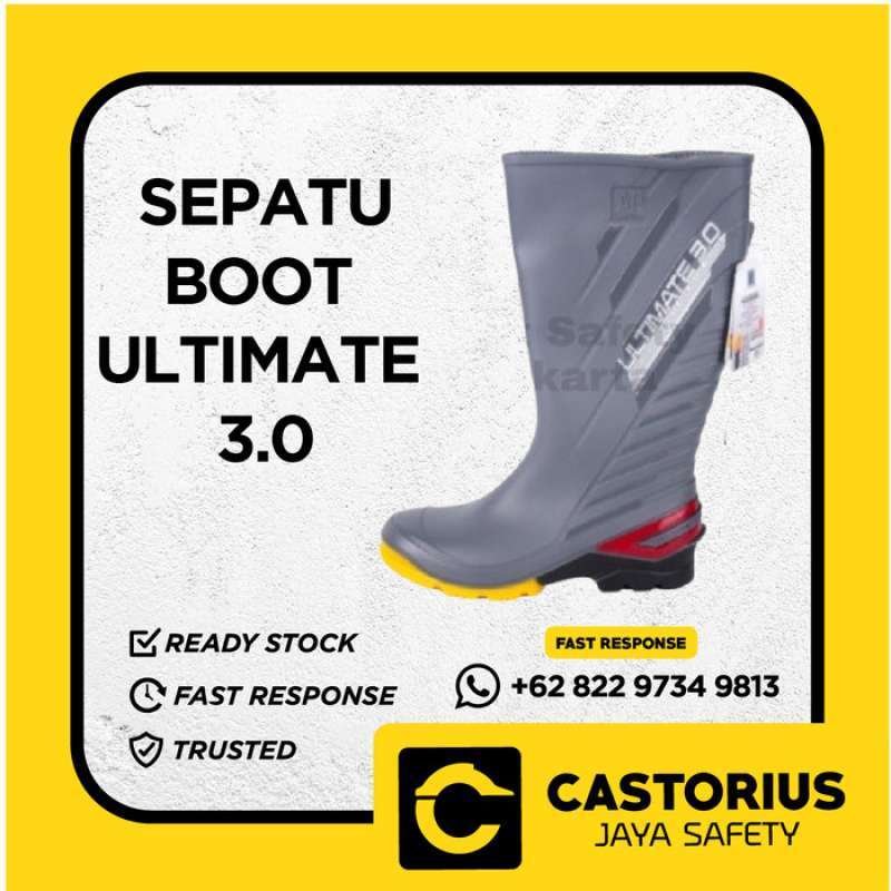 Promo Sepatu Boot Ultimate Ap 3.0 Grey Abu-Abu Sepatu Proyek Safety Ap ...