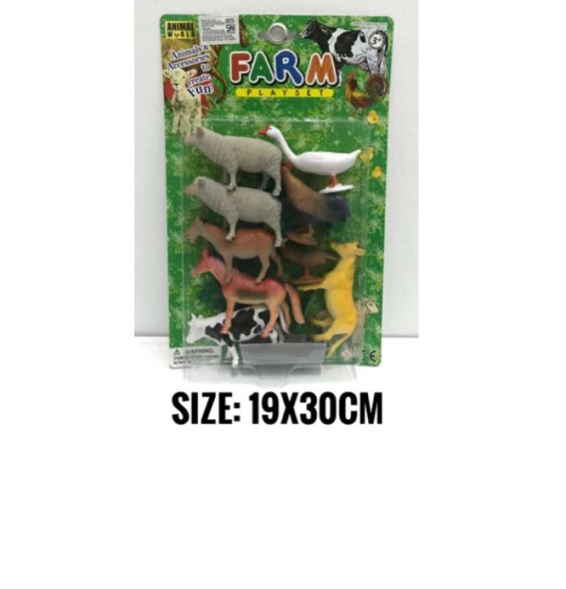Promo Mainan Figure Ternak Hewan Animal Farm Domba Sapi Kuda Ayam Karet ...