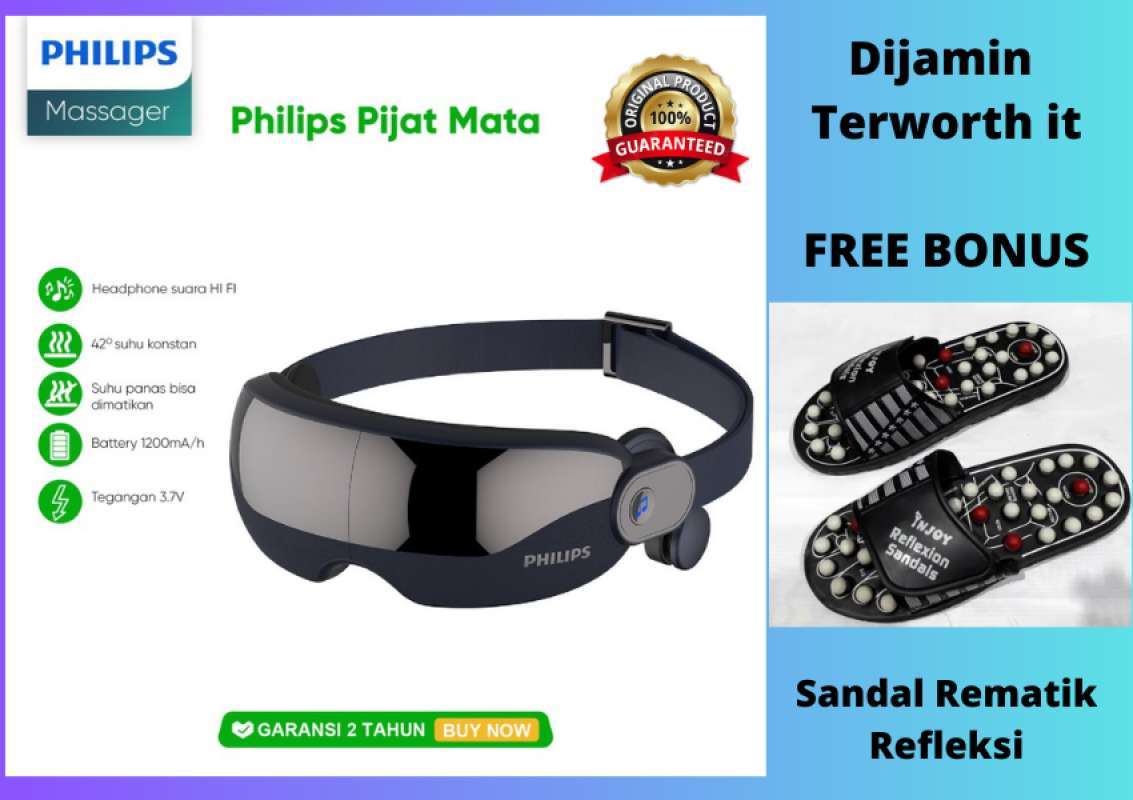 Promo Philips Eyes Massage PPM2702 Pijat Mata Bone transmission music/5 ...