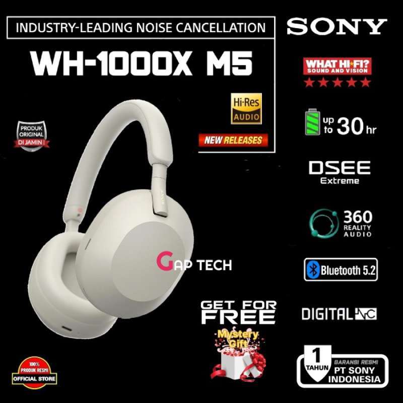 Promo SONY WH 1000XM5 / WH1000XM5 / WH 1000X M5 NC WIRELESS HEADPHONE ...
