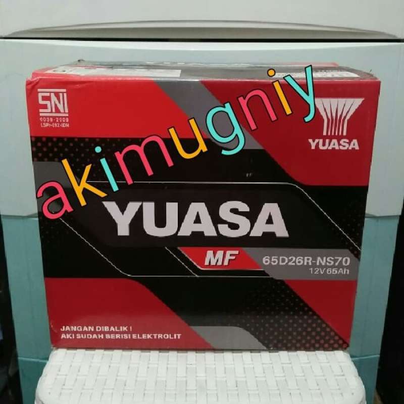 Jual aki yuasa mf kering ns70 65d26r 12v 65ah hino toyota kijang ...