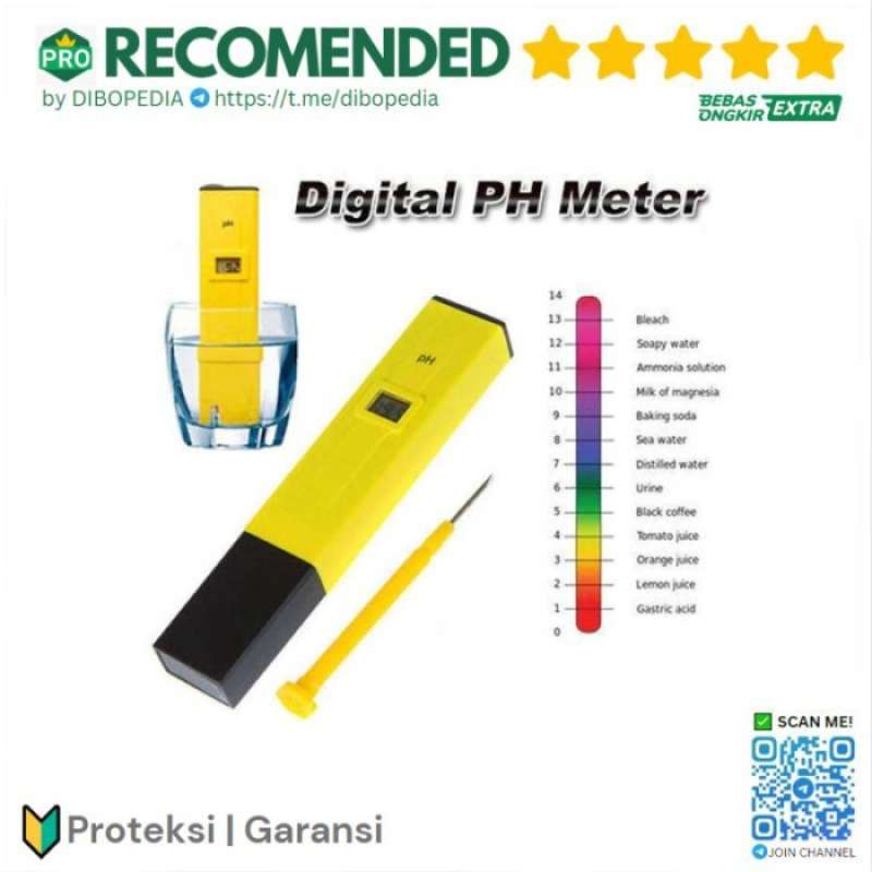 Promo Alat Ukur Uji Ph Meter Tester Pen Air Minum/Akuarium - Kuning ...
