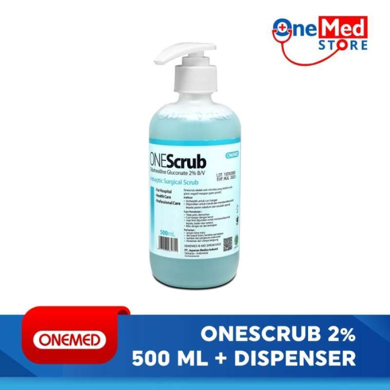 Promo Onescrub Onemed 2% Hand Scrubs +Dispenser 500Ml Diskon 23% di ...