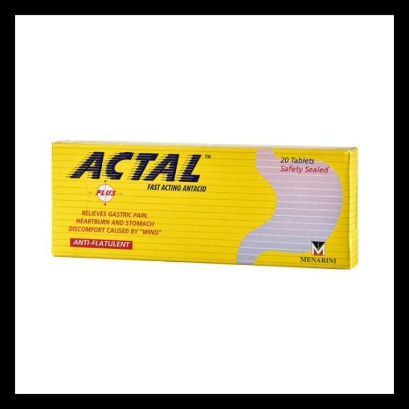 Jual Obat Pencernaan Actal Plus Fast Acting Antacid, 20s (singapore) Di ...