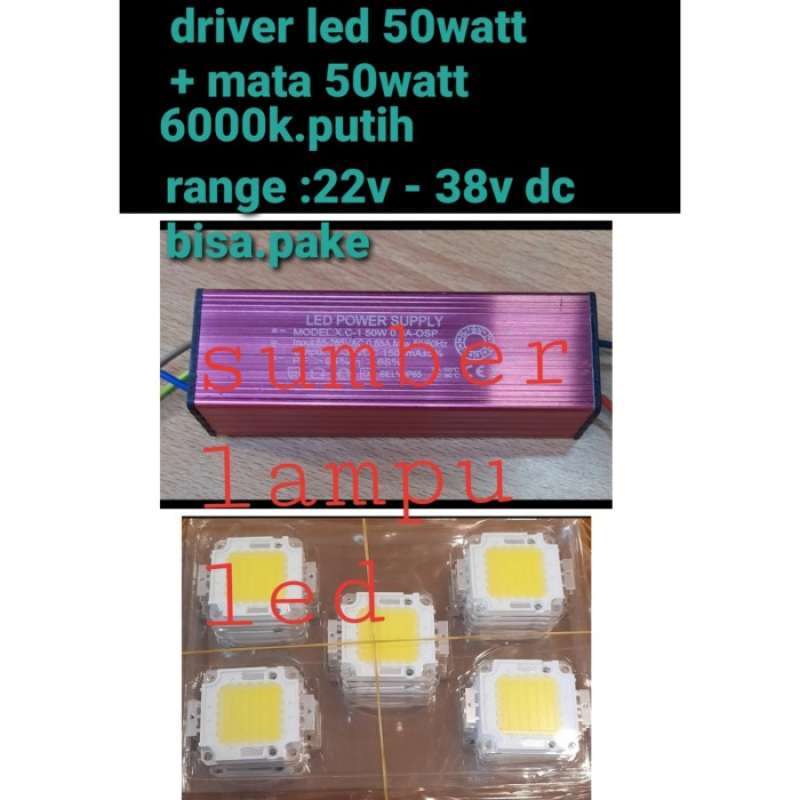 Promo Driver Led Cob 50W + Mata Cob 50Watt - Trafo Set Mata 50 Watt Putih Diskon 23% di Seller ...