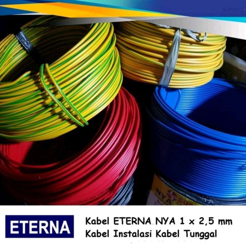 Jual Kabel Listrik Tunggal Kawat Tembaga Isi 1 Eterna Nya 1x2,5 Harga 1 Meter Di Seller Utama ...