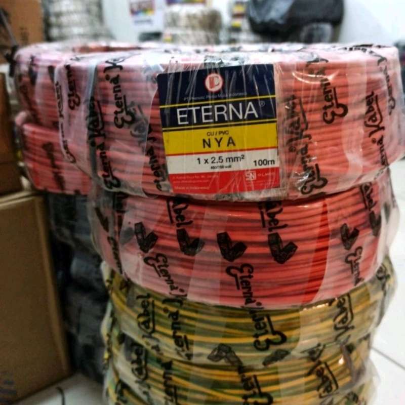 Jual Kabel Listrik Tunggal Kawat Tembaga Isi 1 Eterna Nya 1x2,5 Harga 1 Meter Di Seller Utama ...