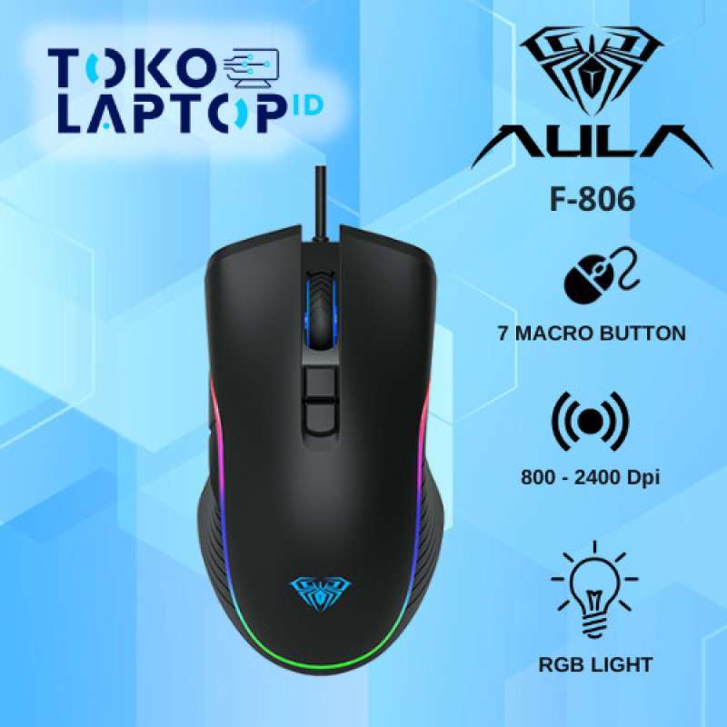 Promo Aula F806 / F-806 RGB Gaming Mouse Backlight RGB - Multivariasi Multicolor Diskon 23% di ...