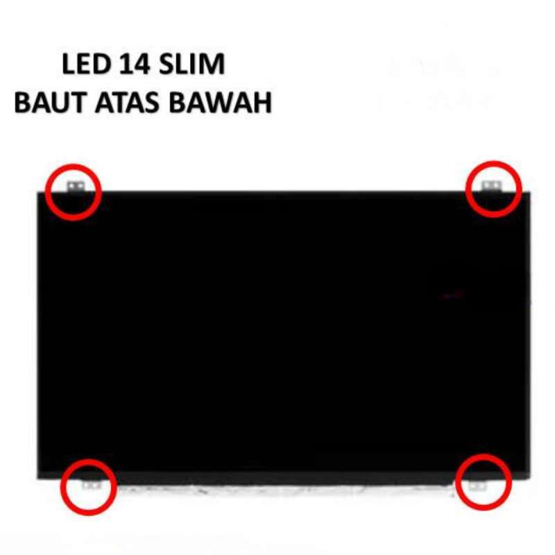 Jual LED Laptop 14 Inch Slim 40PIn LCD Layar Laptop 14 Baut Atas Bawah ...