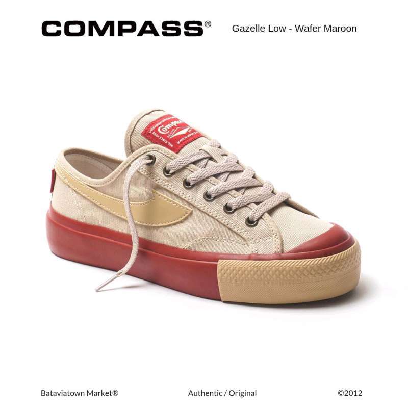 Jual Sepatu Compass Gazelle Low - Wafer Maroon di Seller ...