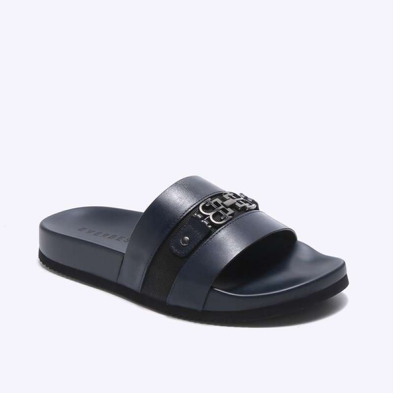 Jual Em13 Everbest Sandal Slide Pria Original Sendal Kulit Asli Ori ...