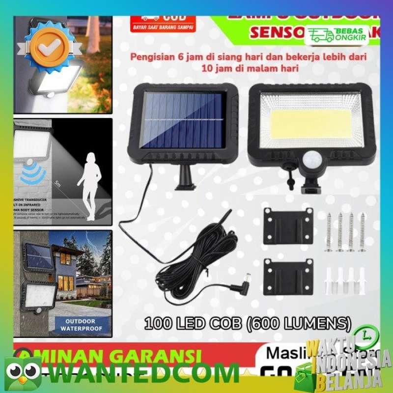 Promo Lampu Taman Solar Sensor Gerak Lampu Sorot Tenaga Surya 100 Led Cob Diskon 29% Di Seller ...