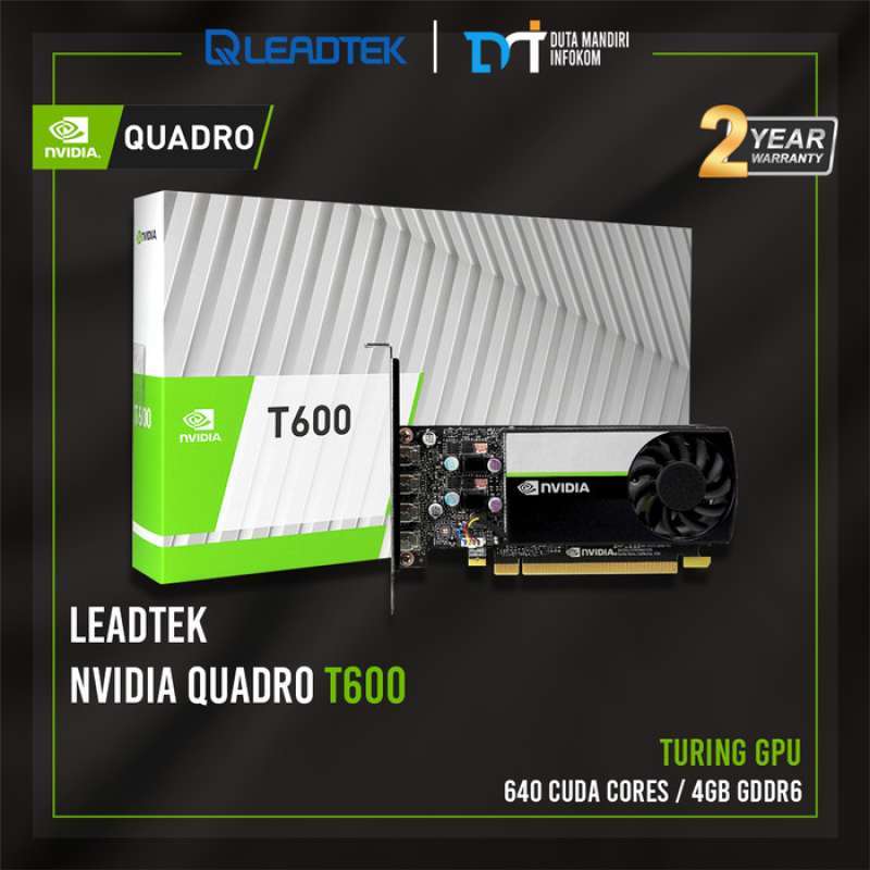 Promo Leadtek Nvidia Quadro T600 4GB GDDR6 128Bit - Single Fan Diskon 23% di Seller Vegara Store ...