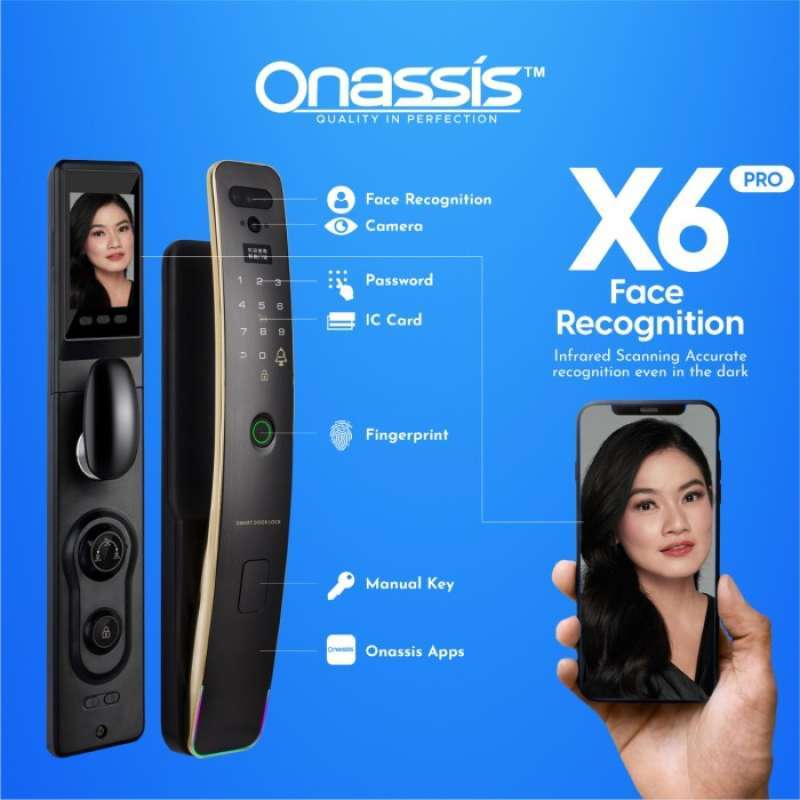 Jual onassis smart lock x6 pro face recognition 3d scanner di Seller ...